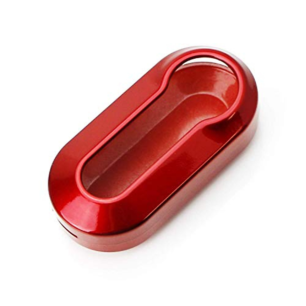 iJDMTOY (1) Exact Fit Gloss Metallic Red Smart Remote Key Fob Shell Compatible With FIAT 500 500L 500X Abarth 3-Button Folding Blade Key