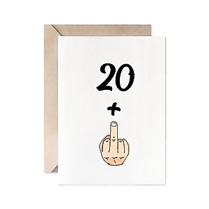 MAGJUCHE Funny 21st Birthday Card, 20+1 women Or Men Sweet 21 Years Old Birthday Gift Joke Card