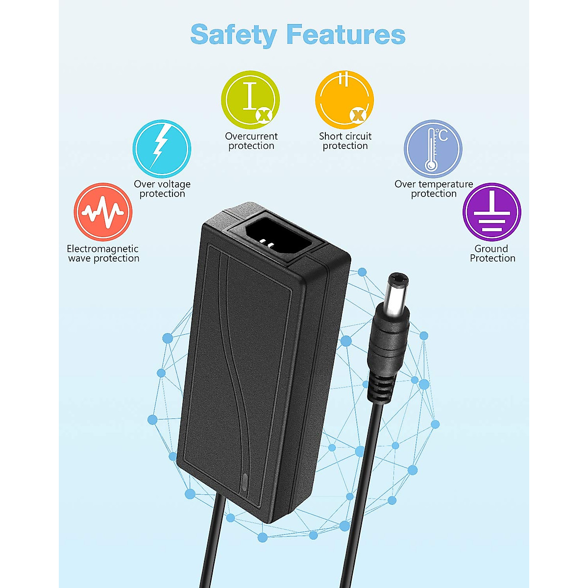 Aclorol 12V Power Supply 12V 6A 72W 100V-240V / 110V - 220V AC to DC Adapter 12 Volt 6 amp Converter 5.5x2.5mm Plug for LED Strip Pixel Rope Light Wireless Router ADSL Cats IP Camera