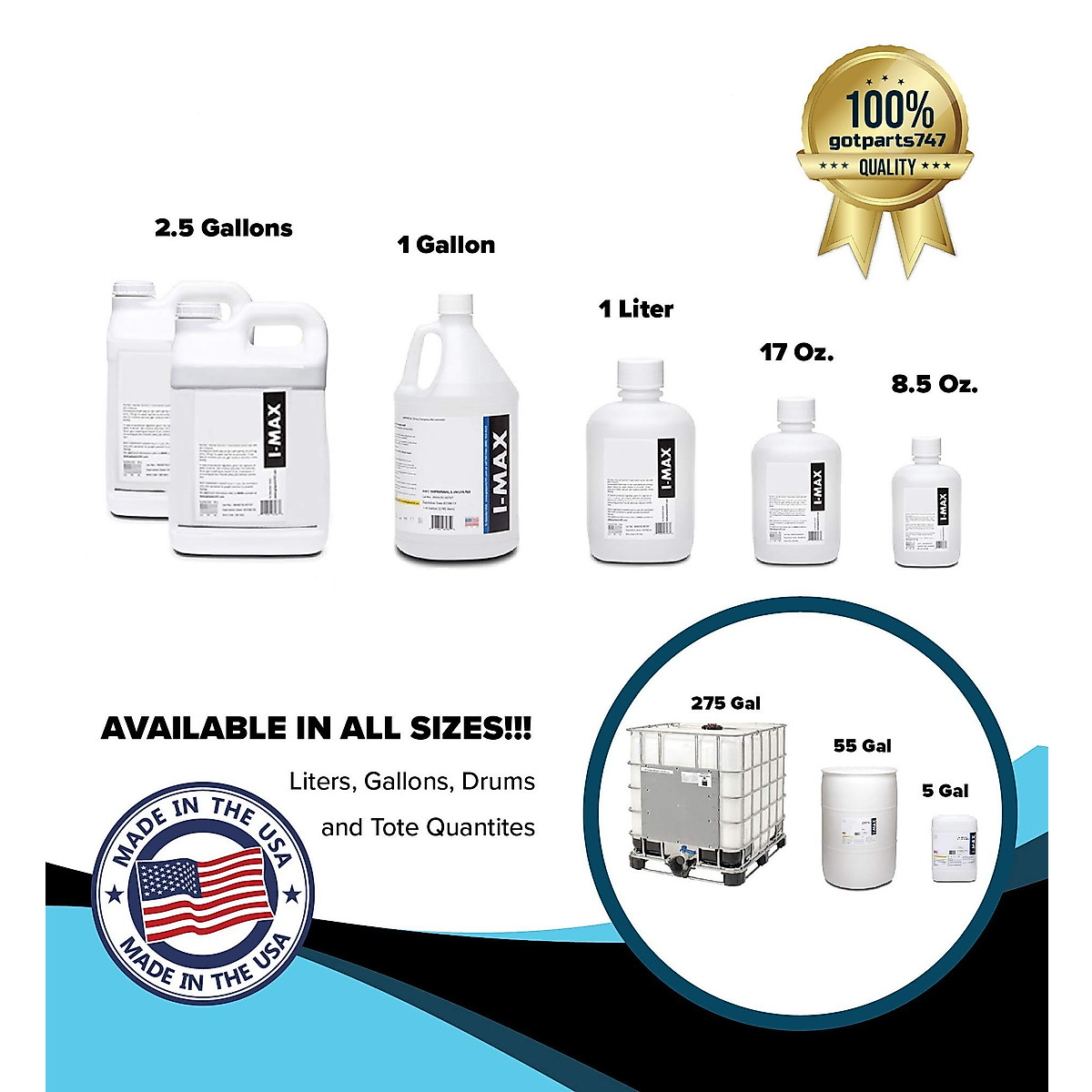 4 Liters (More Than 1 Gallon) Ultra High Purity USP Grade Isopropyl Alcohol 91% - Made in The USA - Includes One Trigger Sprayer