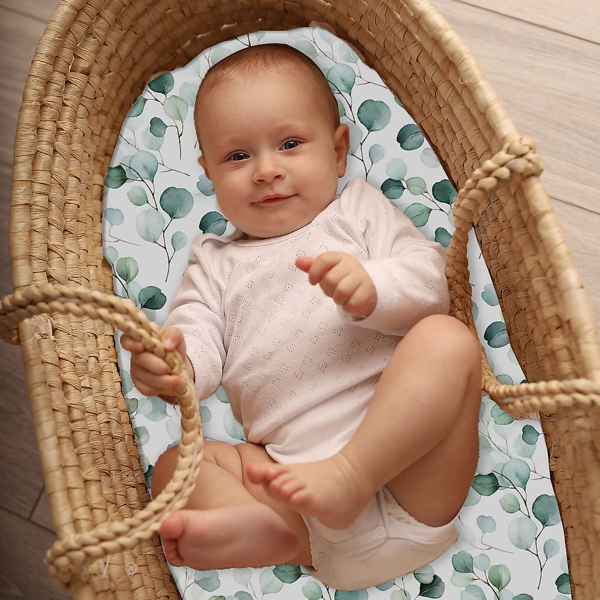 Extra Soft Stretchy Changing Pad Cover for Baby, 2 Pack Premium Cotton Blend,Flowers Pattern.