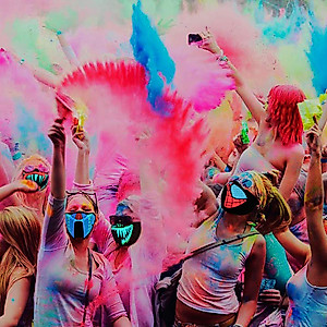 ShineWorld Halloween Mask Neon Mask led mask Scary Mask Light up Mask Cosplay Mask Lights up for Halloween Festival Party (Blood Teeth)