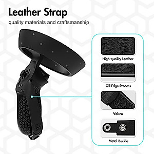 AMVR Touch Controller Grip Anti-Throw Strap Accessories for HP Reverb G2 V1/V2 with Battery Opening, Adjustable Wrist Knuckle Strap