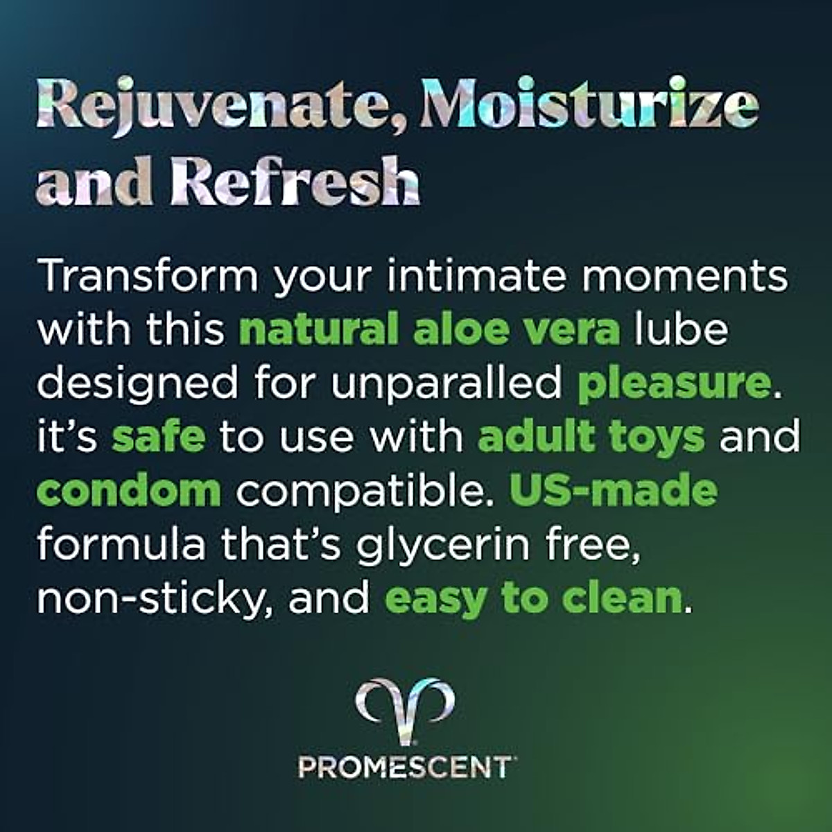 Promescent Organic Lube for Sex with Natural Ingredients, Premium Personal Lubricant Sex Gel for Couples, Personal Lube, Condom Compatible Natural Lube, Long-Lasting Aloe Lube, Water Based Lube (4 oz)