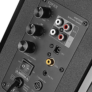 Edifier R1850DB Active Bookshelf Speakers with Bluetooth and Optical Input - 2.0 Studio Monitor Speaker - Built-in Amplifier with Subwoofer Line Out