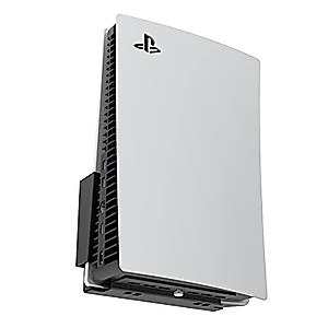 Monzlteck Wall Mount for PS5(Disc and Digital),All Metal Vertical Hanging on Wall, Space Saver, Easy to Install(Black)