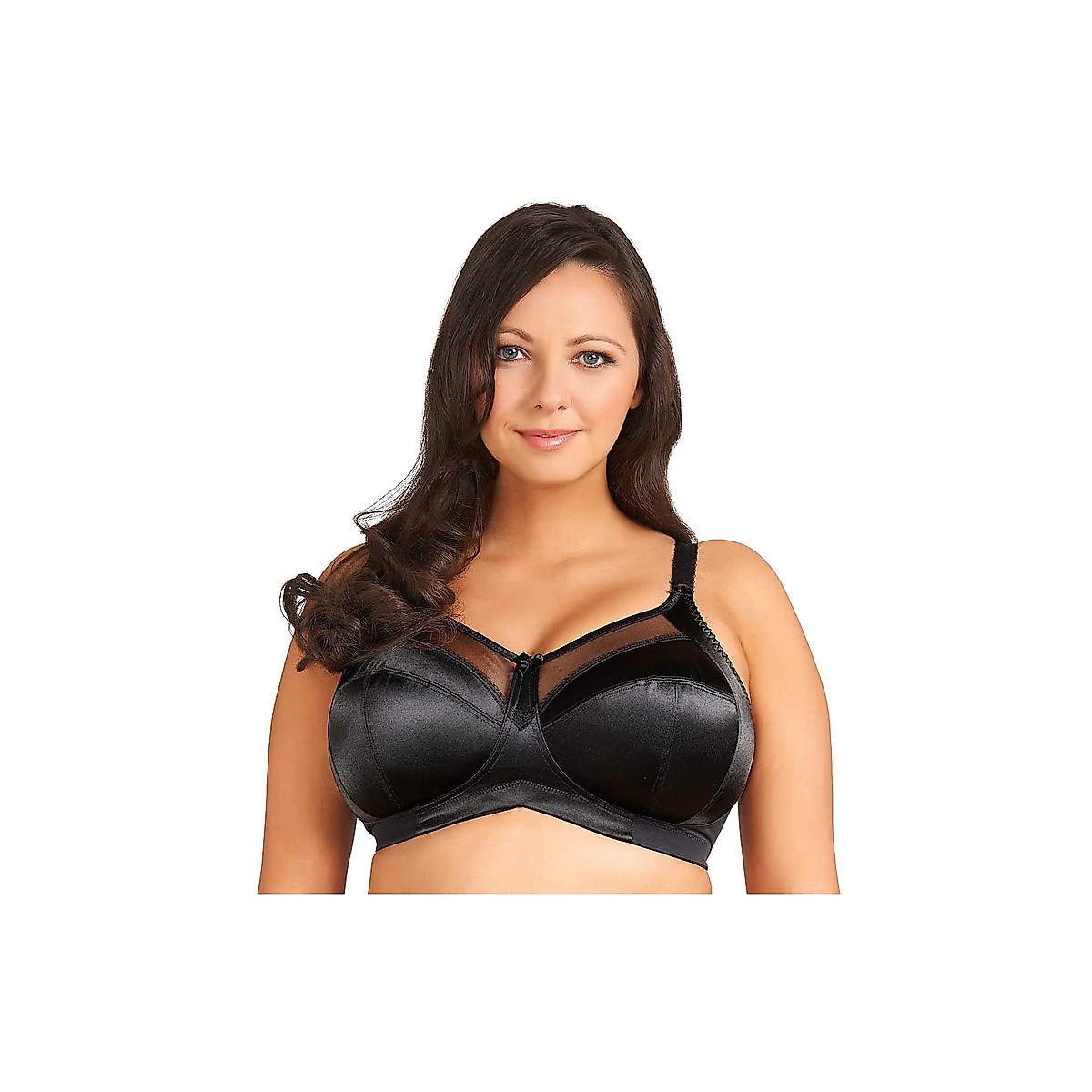 GODDESS Women's Plus Size Keira Wireless Soft Cup Bra, Black, 56C