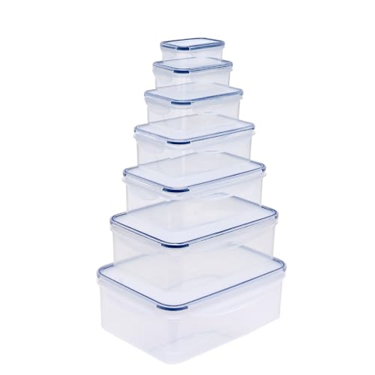 Maturi Food Storage Containers Set of 7 with Airtight Lids, BPA Free, 0.12L-3.8L