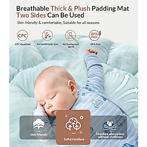 Baby Gyms & Playmats, 5 in 1 Thick & Plush Play Mat Activity Gym for Babies, 51” Baby Mat for Floor Tummy Time, Motor Skills & Sensory Development Mat With 5 Toys for Newborn Boy Girl 0 3 6 12 Months