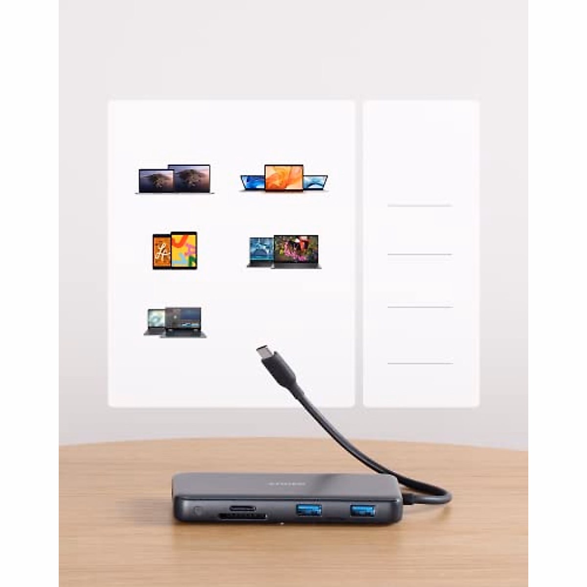 Anker 555 USB-C Hub (8-in-1), with 100W Power Delivery, 4K 60Hz HDMI Port, 10Gbps USB C and 2 A Data Ports, Ethernet microSD SD Card Reader, for MacBook Pro More