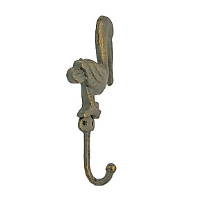 TG,LLC Treasure Gurus Metal Coastal Pelican Wall Hook Beach House Hat Coat Hanger Bath Towel Rack Nautical Home Decor