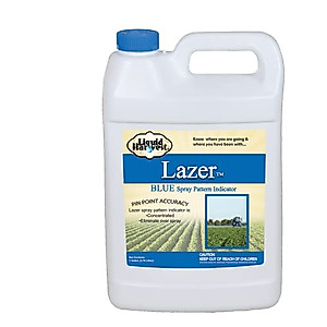 Liquid Harvest Lazer Blue Concentrated Spray Pattern Indicator - 1 Gallon (128 Ounces) - Perfect Weed Spray Dye, Herbicide Dye, Fertilizer Marking Dye, Turf Mark and Blue Herbicide Marker