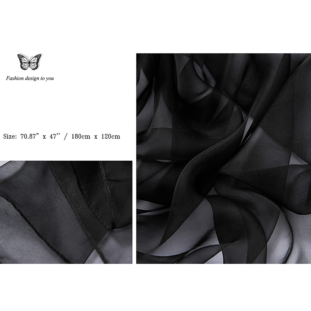 K-Elewon Solid Color Silk Feeling Scarf Fashion Scarves Wrap Long Lightweight Shawls for Women H01-01