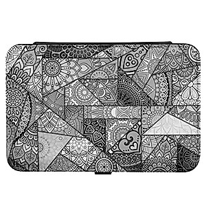 Oyihfvs Mandala Patchwork Islam, Arabic, Indian, Ottoman Motifs Leather Jewelry Bag, Jewelry Storage, Portable Jewelry Organizer Boxes for Women Lady Necklace, Earrings, Rings, Bracelet