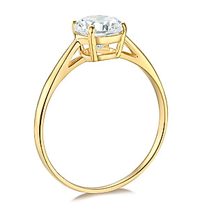 14k Yellow Gold SOLID Wedding Engagement Ring - Size 5.5