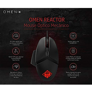 OMEN by HP Wired USB Gaming Reactor Mouse (Black/Red)