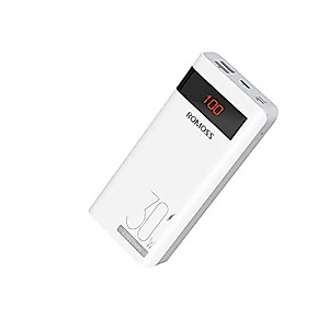 ROMOSS 20000mAh Power Bank, 30W PD USB C Super Fast Charging Portable Charger with 3 Outputs & 3 Inputs & LED Display, External Battery Pack for iPhone 14, Samsung Galaxy S22, iPad pro,Tablet,and More