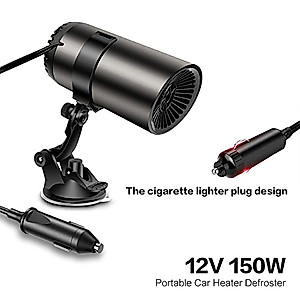 Car Heater,2 in 1 Fast Heating & Cooling Function Car Fans,12V 150W Portable Car Heater Defroster,Plug in Automobile Windshield Defogger and Defroster with Suction Holder for Most Cars