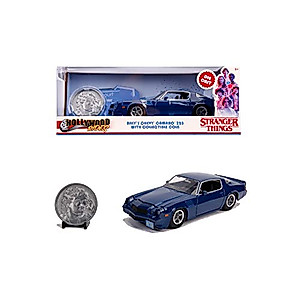 Jada Toys Billy's Chevrolet Camaro Z28 Dark Blue with Collectible Coin Stranger Things (2016) TV Series 1/24 Diecast Model Car by Jada 31110
