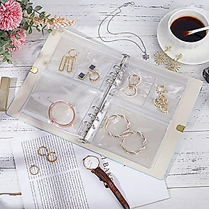 Unicorn Castle Jewelry Travel Organizer Case Jewelry Storage Book Organizer Earring Necklace Holder Jewelry Travel Bag with Transparent Zipper Bag for Women Ring Bracelets, Green