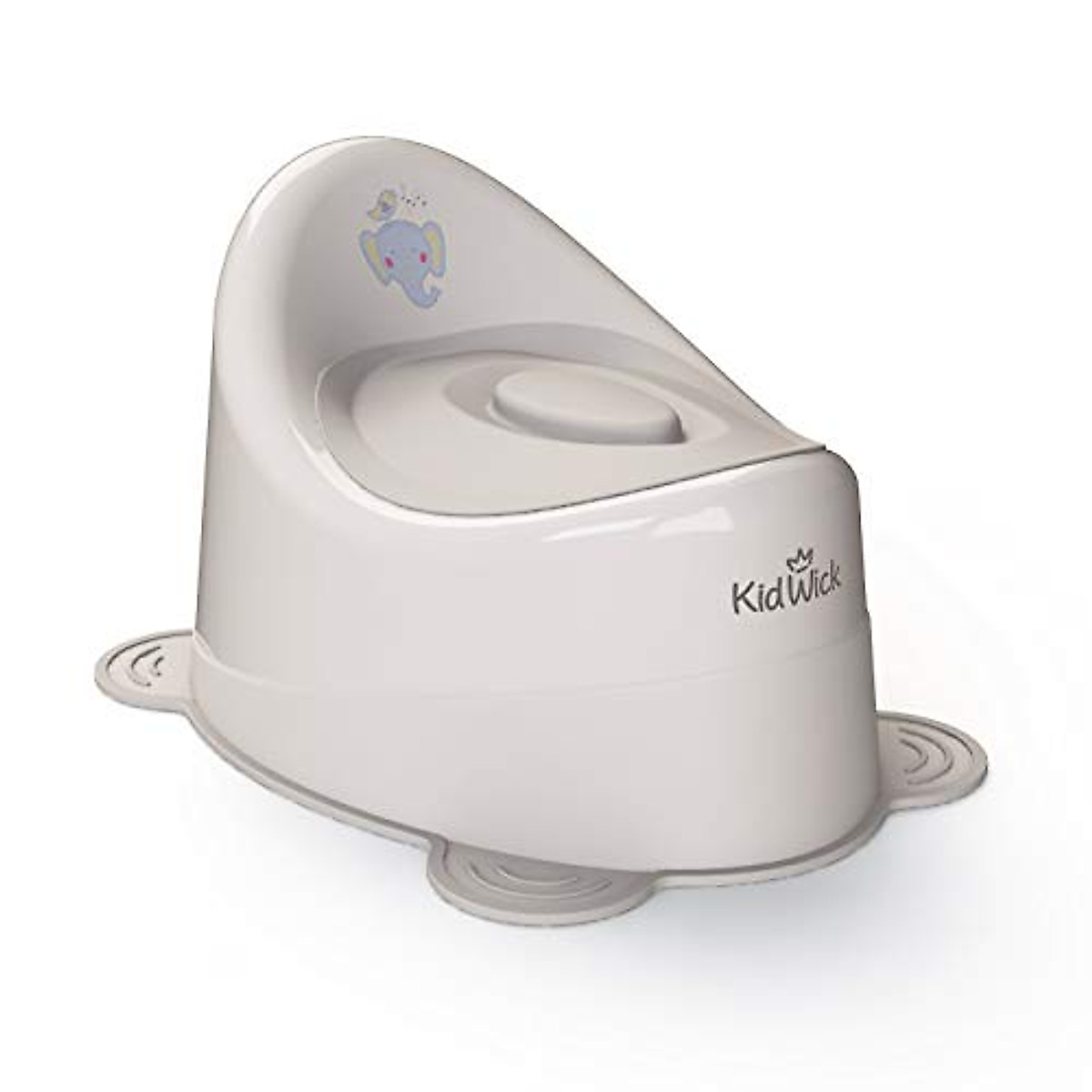 KID WICK Snail Potty Training Seat with Steady, Anti-Slip Design and Closeable Lid, Comfortable and Supportive Trainer for Boys and Girls,Improved Stability for Small Toddlers,BPA Free,Grey - KU040402