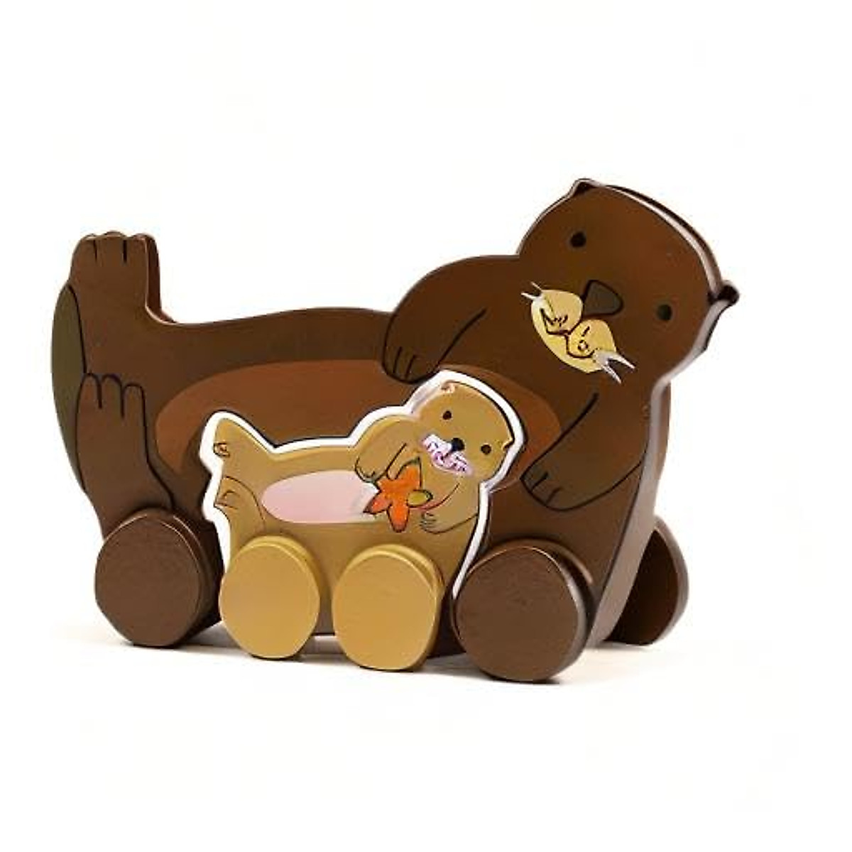 Jack Rabbit Creations Inc Big & Little Wooden Push Toy Otter