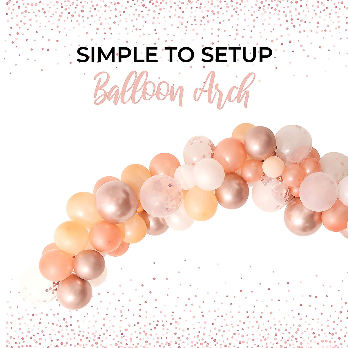 Bachelorette Party Decorations Set, Rose Gold Balloon Garland Kit, Bridal Shower Kit, Bridal Decorations Party, Bridal Shower Decor Kit, Bachelorette Party Pack (Miss to Mrs)