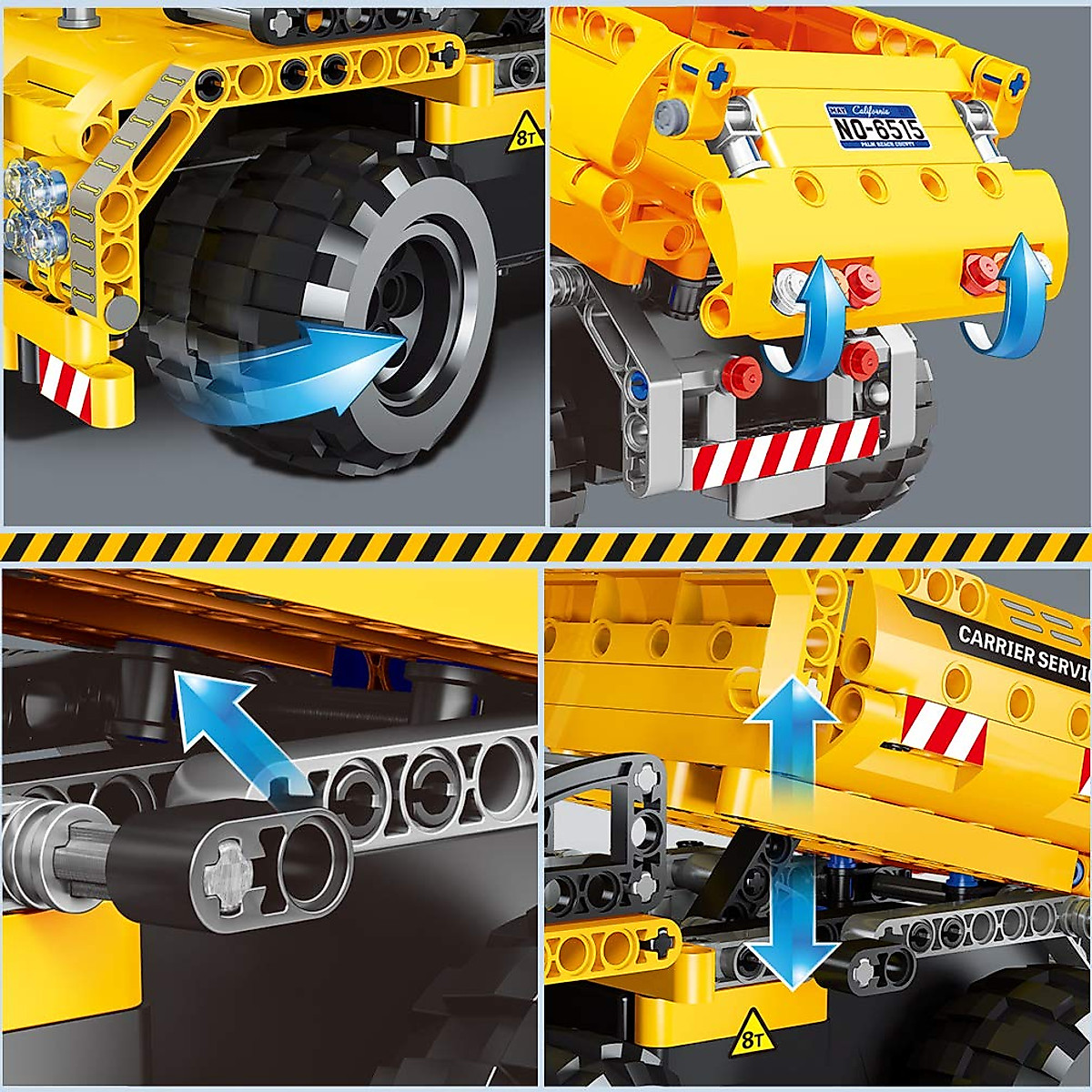 BIRANCO. Dump Truck Building Set with Remote Control, Fun STEM Engineering Construction Toys for Boys and Girls Ages 6-12 Years Old and up, Best Toy Gift for Kids, Activity Game