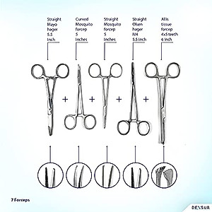 DEXSUR Professional Dissecting Kit Anatomy - 160 Piece Stainless Steel Biology Instruments Set for Medical & Veterinary Training