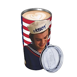 OAEWRE Joe Actors Keery Stainless Steel Mug Insulated Tumbler Coffee Mugs with Lids and Straw Double Wall Vacuum Cup 20oz