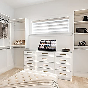 Juvale 18 Slot Sunglass Organizer, Display Case Storage for Women and Men, Eyeglasses (Black, 18.7 x 14.9 x 2.4 In)