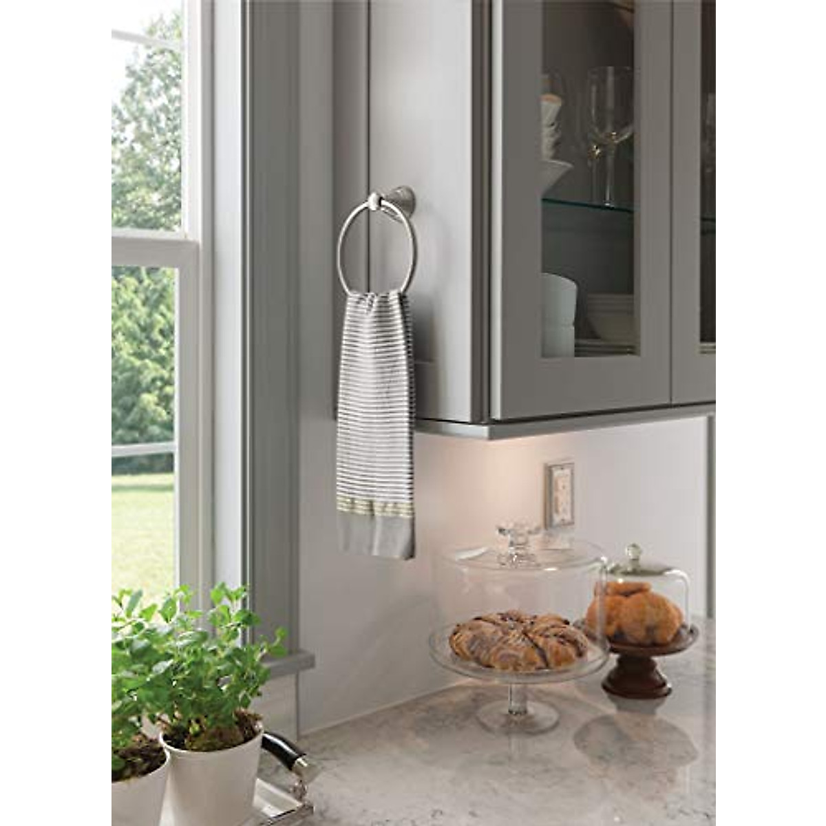 Moen Y2686BN Banbury Hand Towel Ring, Brushed Nickel