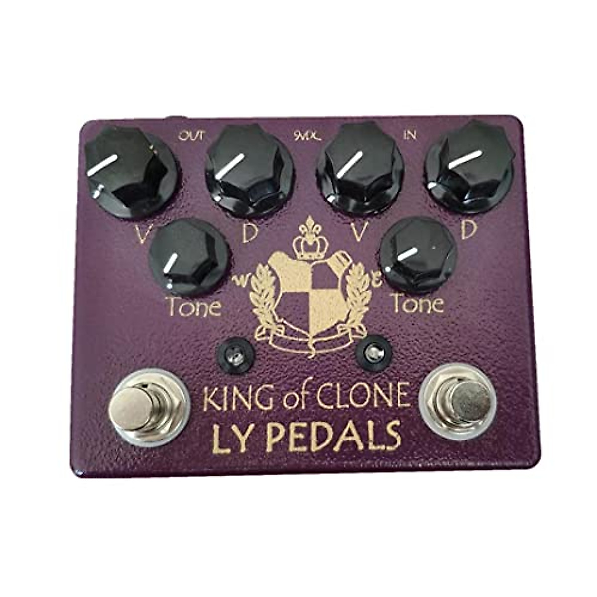 LYR Guitar effect pedal OVERDRIVE pedal electric guitar King Of Pedal Professional effect pedal True bypass, purple, 120 * 93 * 65 mm (V4)