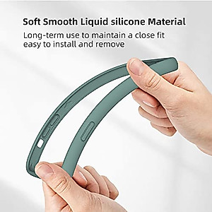 K TOMOTO Compatible iPhone 13 Pro Max Bumper Case (6.7 Inch), Liquid Silicone Bumper Case [Shock-Absorb] [Raised Edge Protection] [Drop Protection] [Silky and Soft Touch] Frame Bumper Case, Pine Green