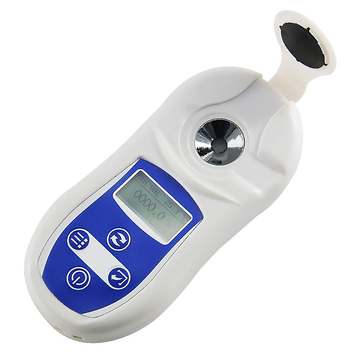 AMTAST Digital Brix Refractometer Sugar Juice Honey Beer Brix Refractometer Cutting Fluid Sugar Testing Meter Range 0-53%