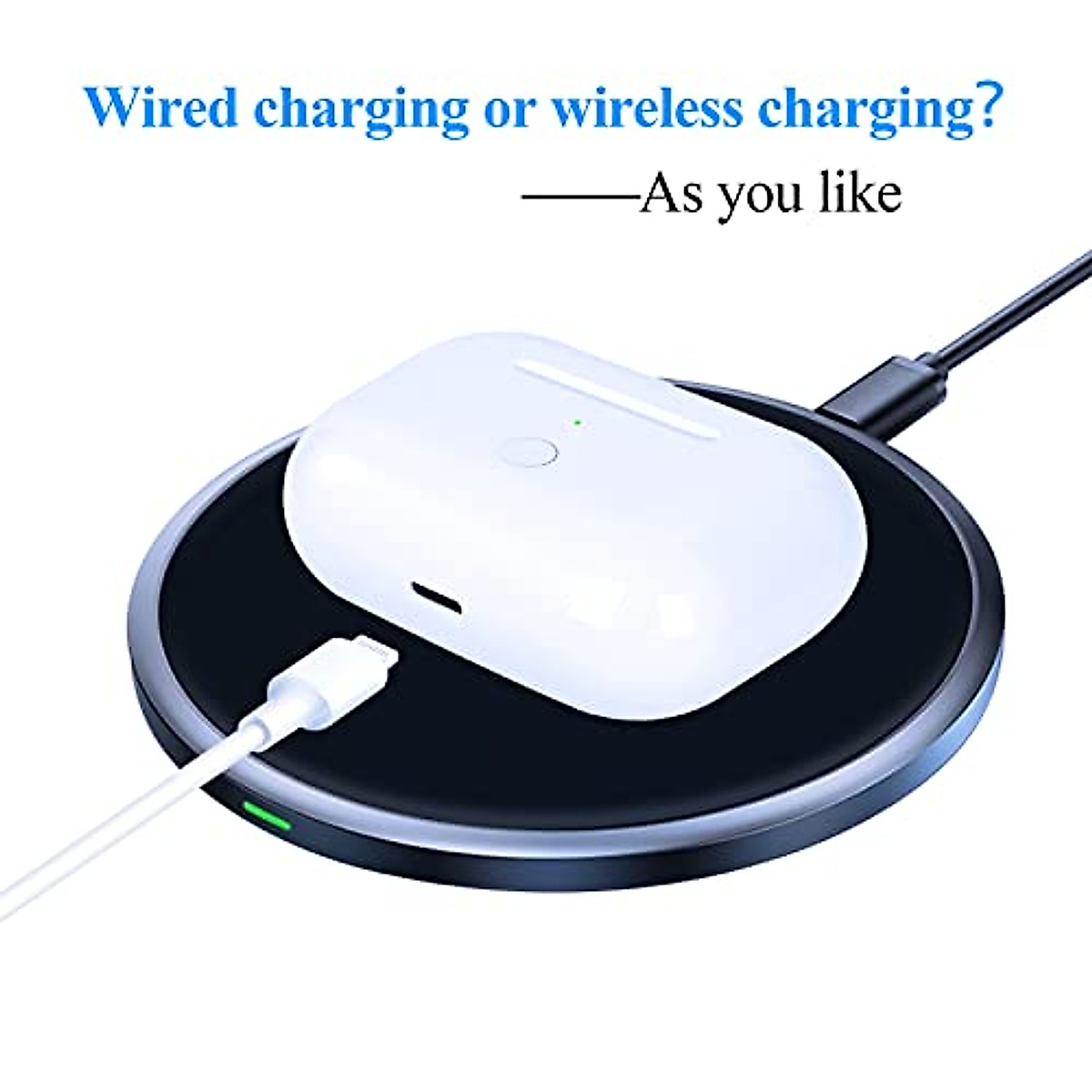 Wireless Charging Case Replacement Compatible for AirPod Pro Charging Case,Charger Case with Bluetooth Pairing Sync Button, White