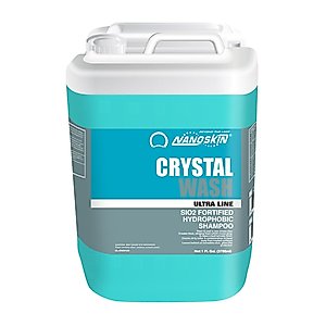 Nanoskin Ultra Line CRYSTAL WASH SiO2 High Foaming Shampoo 5 Gallons –Concentrated Ceramic Car Wash Soap Works with Foam Cannons, Foam Guns or Bucket Washes | For Cars, Trucks, Boats, Motorcycles, RVs