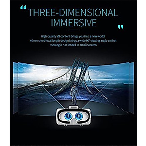 vr shinecon Thousand Magic Mirror G06 Mobile Phone VR Glasses Virtual Reality Game Console Head-Mounted 3D Glasses (White)