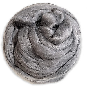 Happy Classy 1 oz / 28.34 Grams Premium Natural Dyed Corriedale Wool Combed Top Roving Steel
