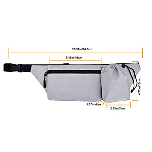 iGuerburn Breast Pump Bag for Medela Freestyle Hands-free and Elvie Stride Breast Pump, Medela Freestyle Flex Fanny Pack Accessories with Adjustable Belt for Working Moms (Grey)