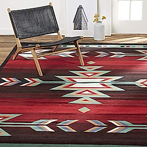 Home Dynamix Sagrada Southwest Area Rug 5x7 Black/Red/Ivory