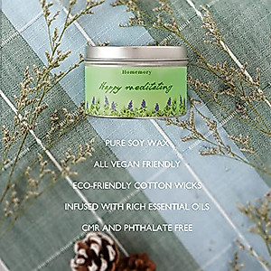 Candles for Home Scented, Sage Candles for Cleansing House, Natural Non-Toxic Soy Candles with Essential Oils, Aromatherapy Candle, Tin Candle for Meditation, Purification and Chakra Healing, 6oz