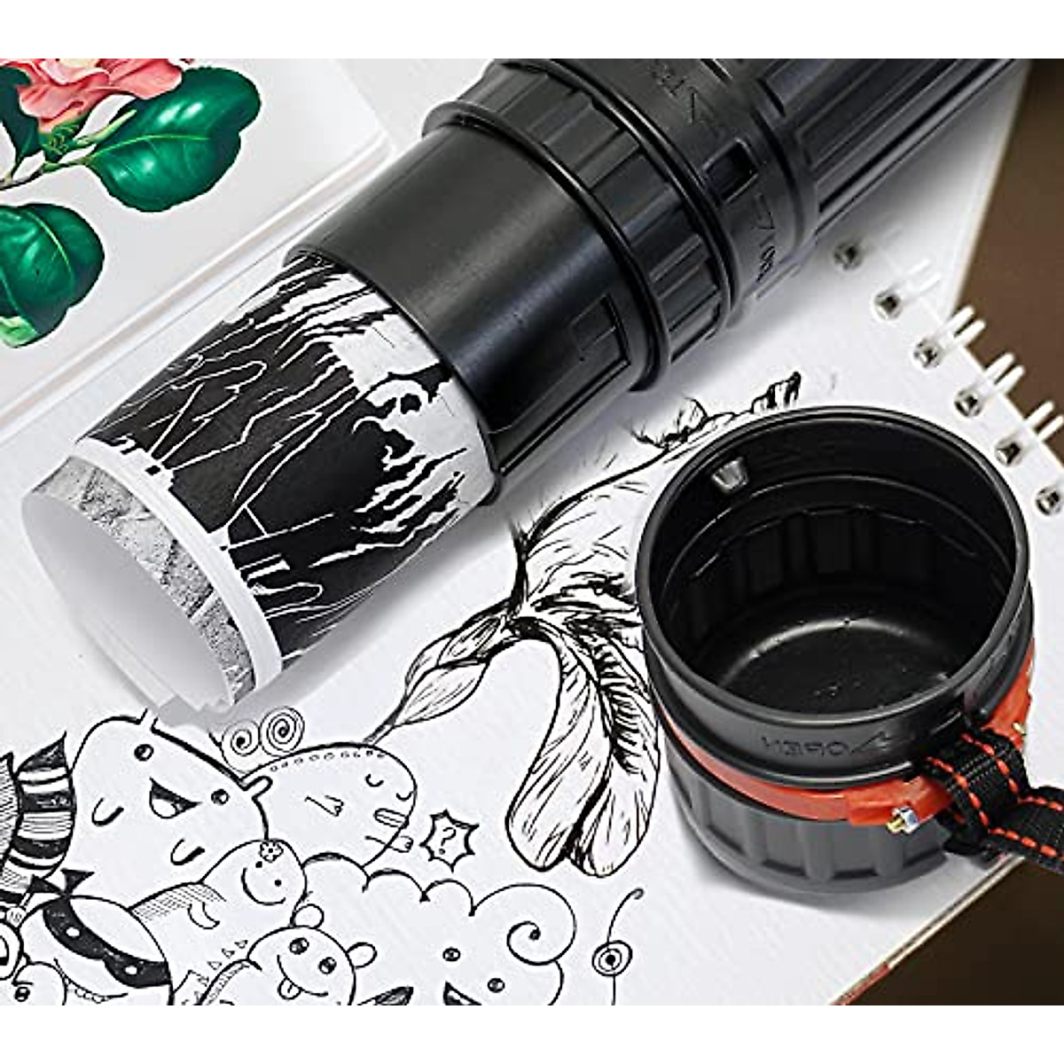 VViViD 25” - 40.75” inch Black Telescoping Storage Tube, with Carrying Strap, for Posters, Documents, Art, Blueprints, and More