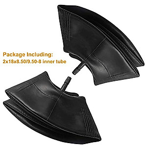 18x8.50-8/18x9.50-8 Inner Tube Replacement for Mowers, Hand Trucks, Wheelbarrows, Carts, Premium Lawn and Garden Inner Tube (2-Pack)