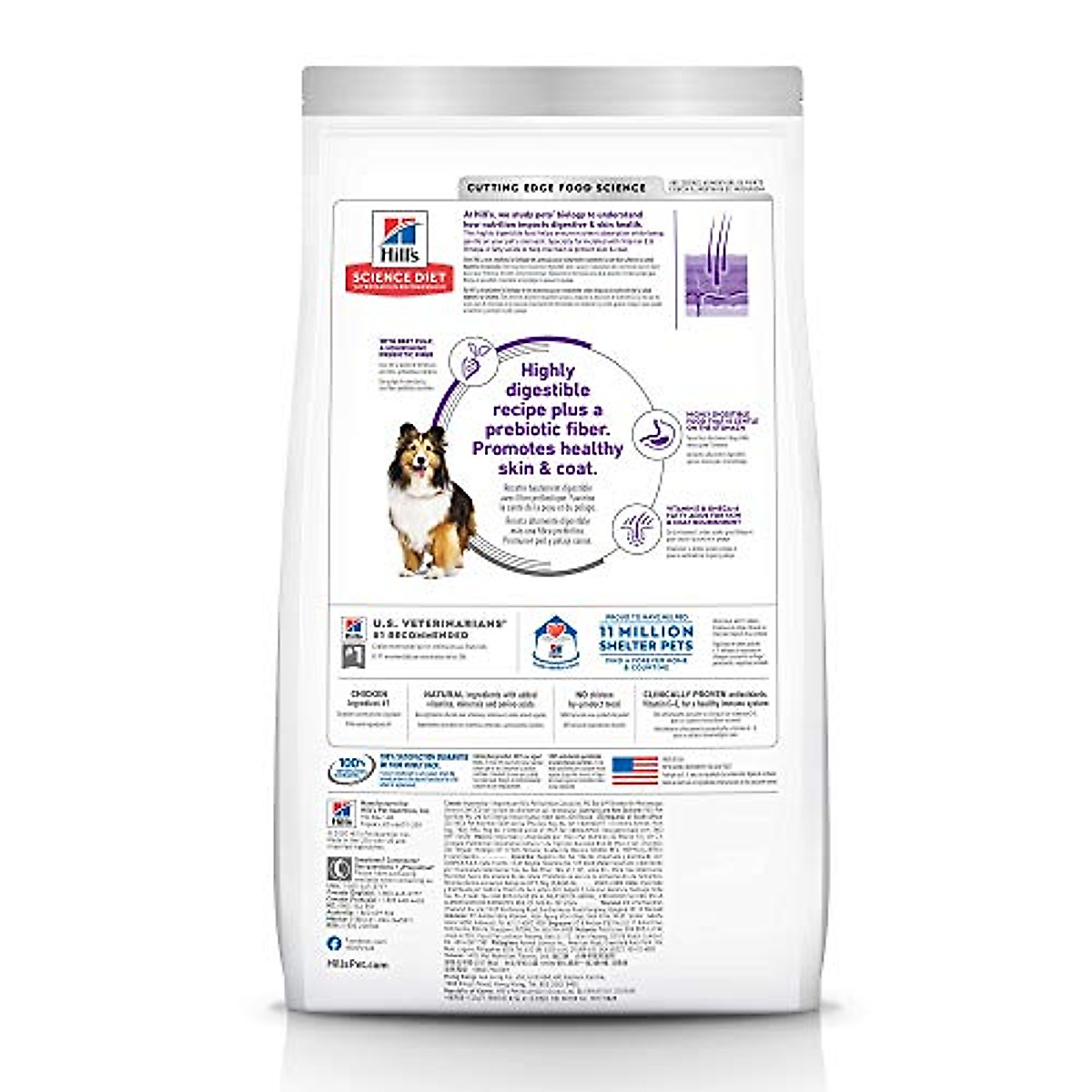 Hill's Science Diet Dry Dog Food, Adult, Sensitive Stomach & Skin, Chicken Recipe, 30 Lb Bag