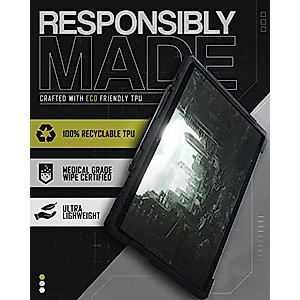 Eco Rugged Cases Black Microsoft Surface Pro 7+ / Pro 7 / Pro 6 / Pro 5 / Pro 4 Case Rugged Tablet Case with Handstrap and Built-In Stylus Pen Holder and Kickstand Made with 100 percent Recyclable TPU