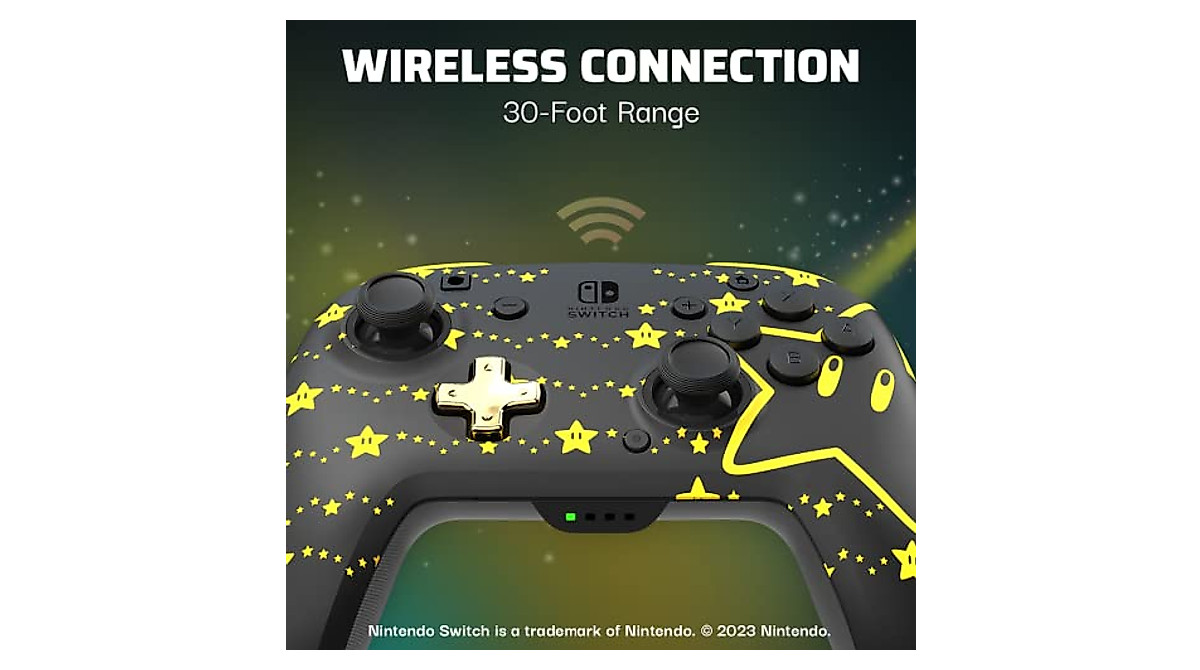 PDP REMATCH Wireless Nintendo Switch Controller - Glow in Dark