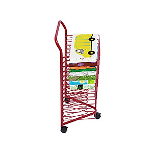 Mobile Art Drying Rack,16 Shelves,Ideal for School/Art Clubs,Height 33 inches,Art Drying Rack for Classroom Paint Drying Rack Art Artwork Storage Display Rack Art Drying Rack with Wheels for Crafts