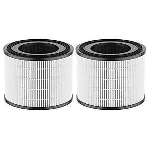 CHAMONNY AP-S0610L Filter Replacement, Compatible with MOO-KA AP-S0610L Air Purifier, 3-in-1 H13 True HEPA Filter and Activated Carbon Filter, 2 Pack