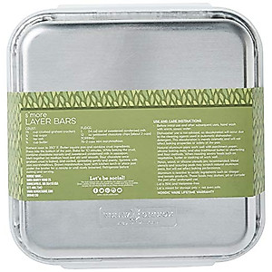 Nordic Ware Natural Aluminum Commercial Square Cake Pan with Lid, Exterior 9.88 x 9.88 Inches